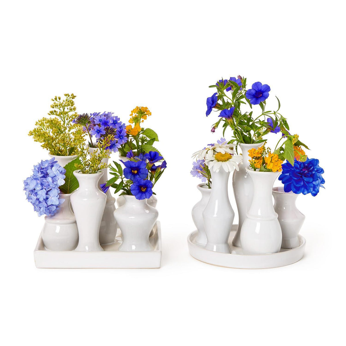 White Glaze Multi Vase, 2 Styles — The Polka Dot Press